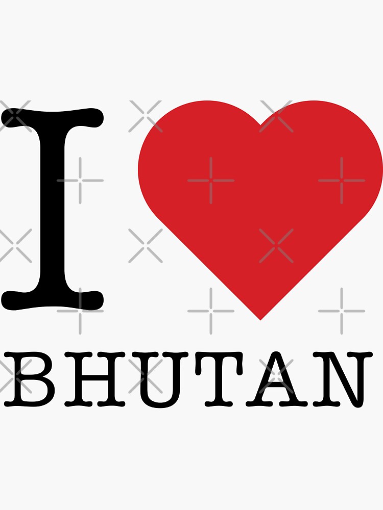 "I love Bhutan" Sticker for Sale by HeavyStyle | Redbubble