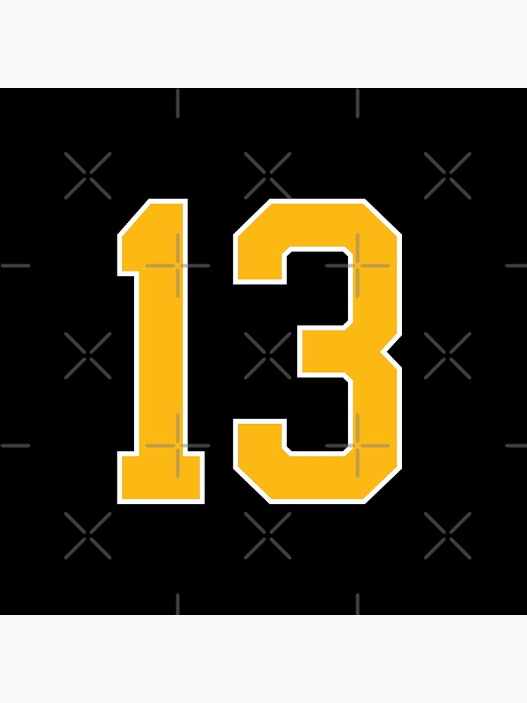 "Yellow Number 13 lucky sports jersey thirteen" Poster for Sale by ...