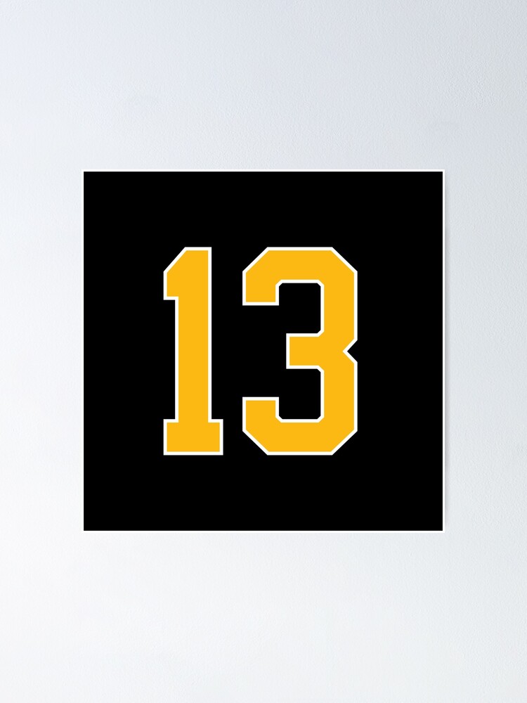 "Yellow Number 13 lucky sports jersey thirteen" Poster for Sale by ...
