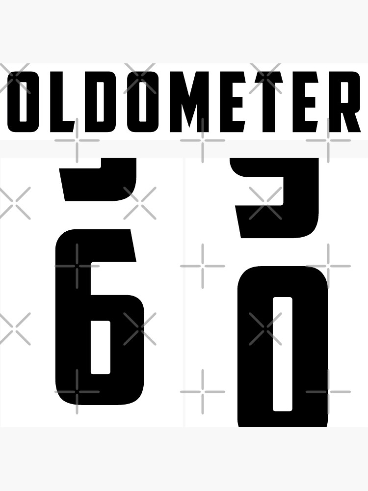 "Oldometer counter Number 60 birthday" Sticker by HeavyStyle | Redbubble