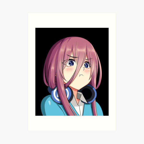 "Miku Nakano Pouting The Quintessential Quintuplets" Art Print by ...