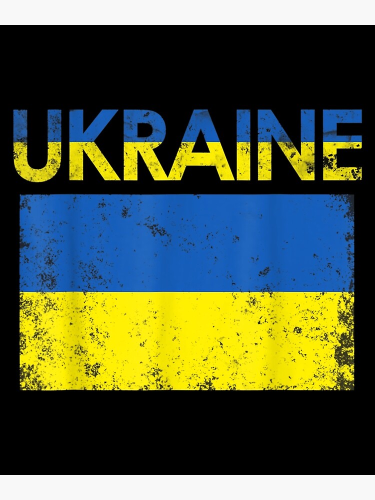 "Vintage Ukraine Ukrainian Flag Pride Support Ukraine Flag " Poster by ...