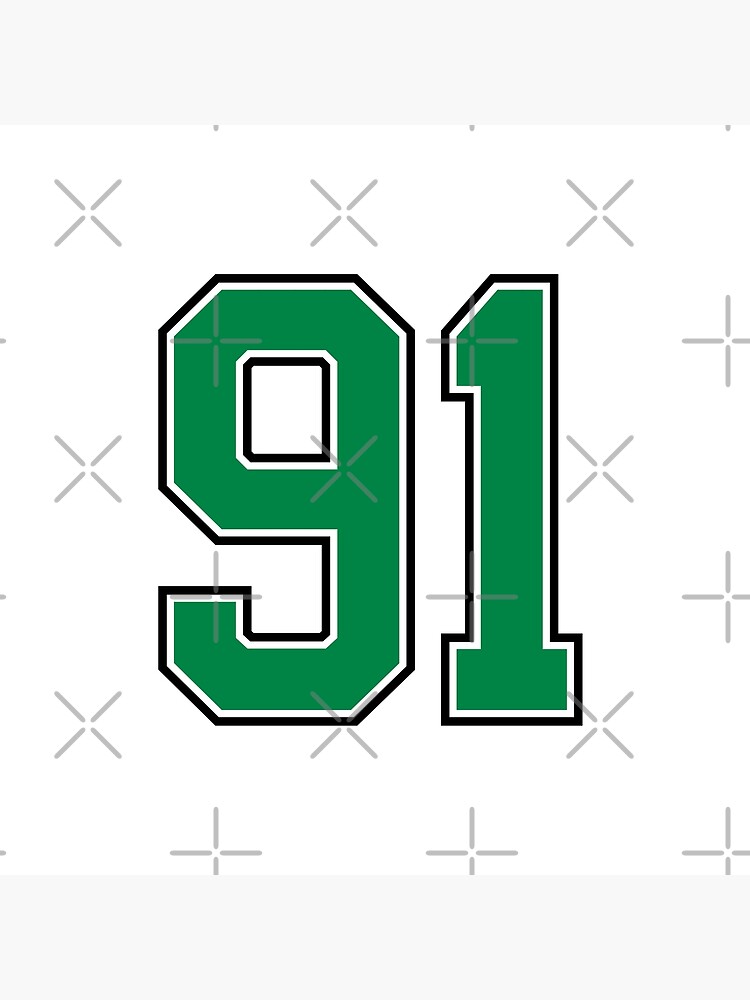 "91 number, green lucky sports ninety one" Poster for Sale by ...