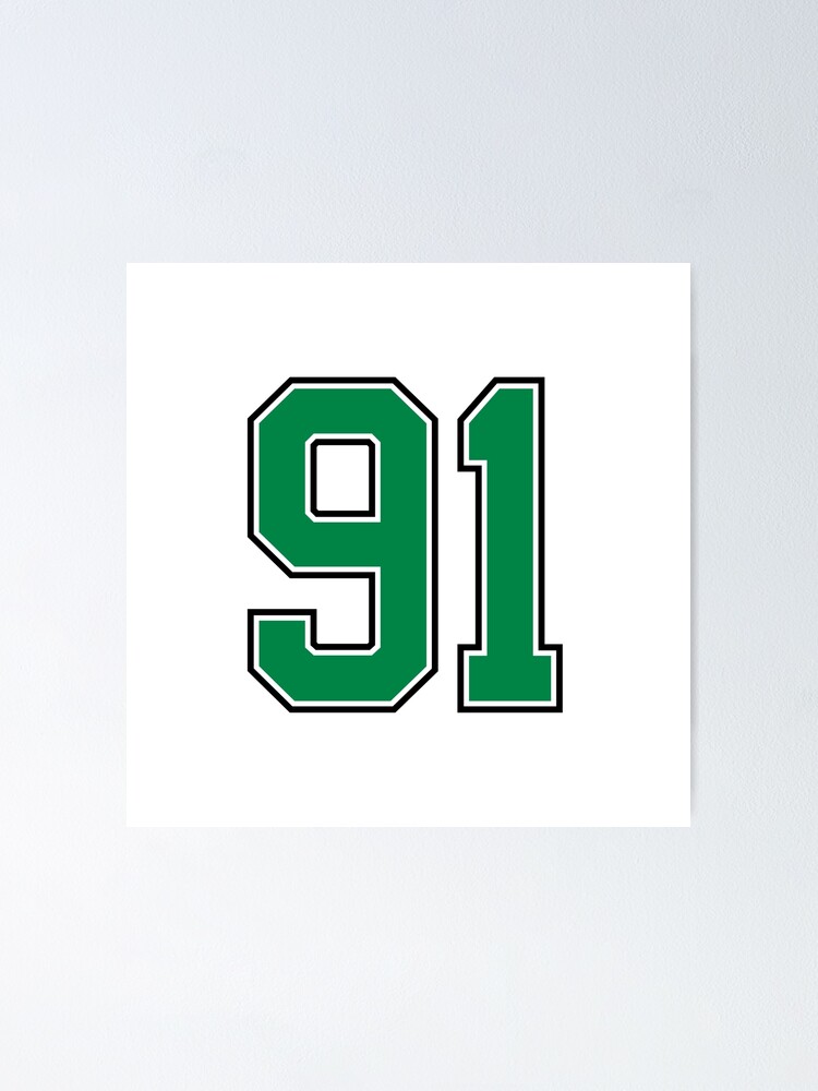 "91 number, green lucky sports ninety one" Poster for Sale by ...