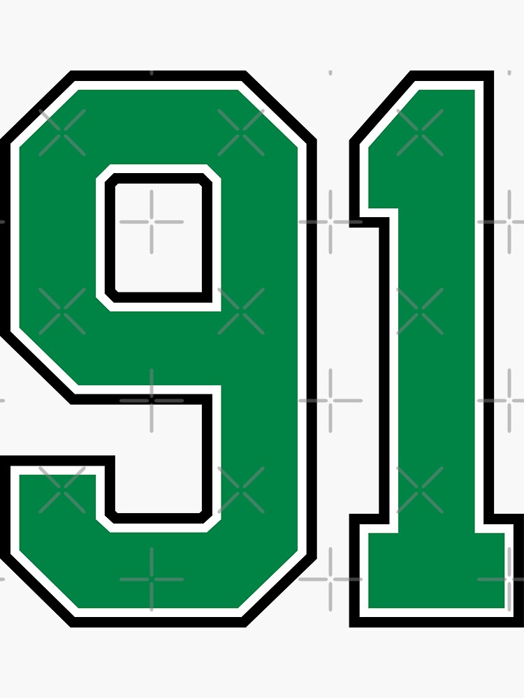 "91 number, green lucky sports ninety one" Sticker for Sale by ...