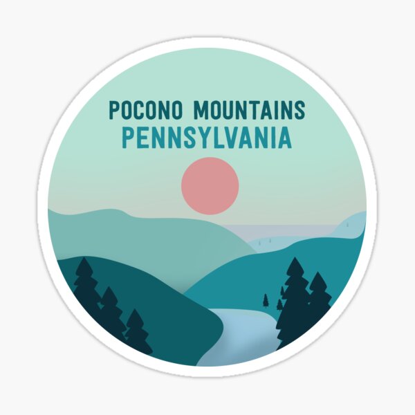 "Pocono Mountains Pennsylvania" Sticker by Madhoun-Shop | Redbubble