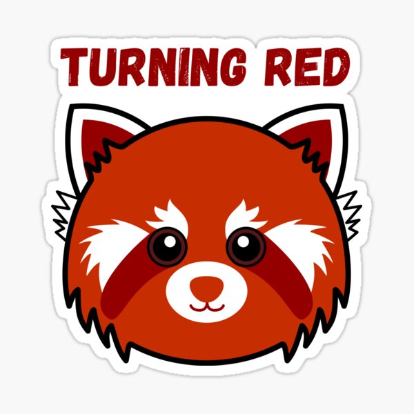 "turning red" Sticker by Khaila-shop | Redbubble