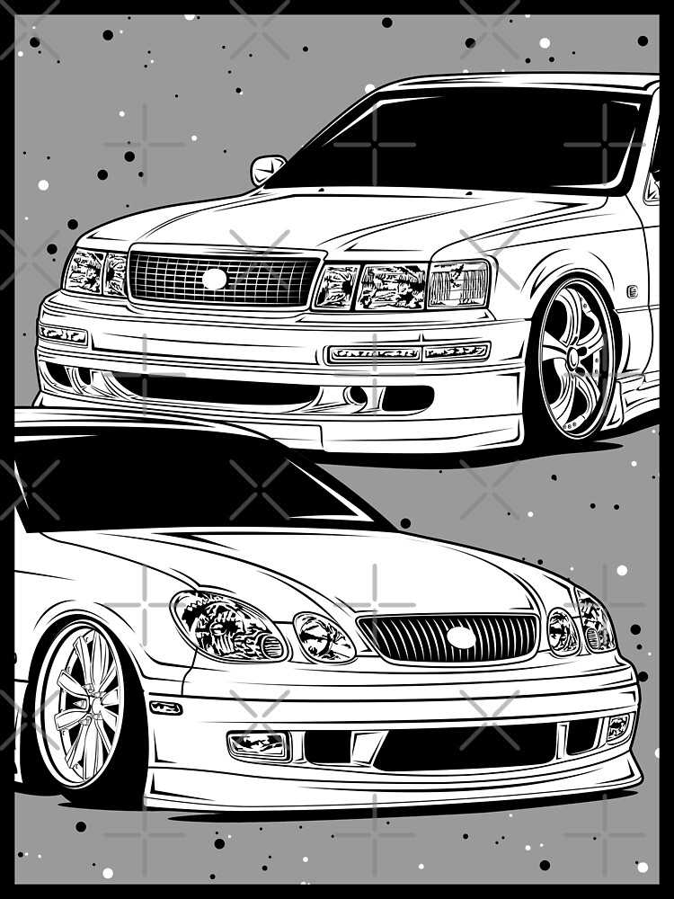 "GS400 x LS400" Sticker for Sale by ComicCars-Shop | Redbubble