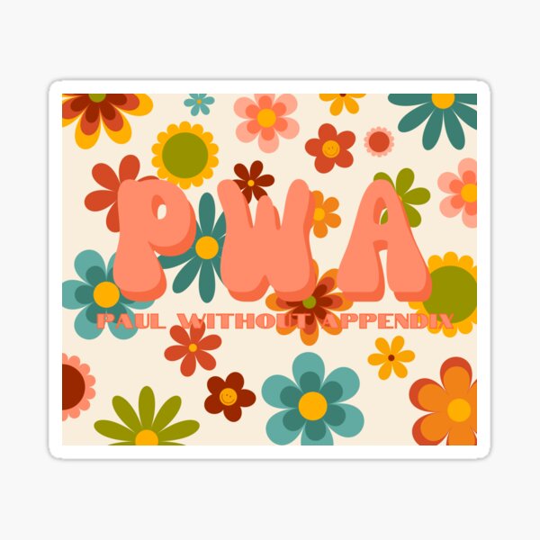 "PWA Groovy" Sticker by sarahschorle | Redbubble