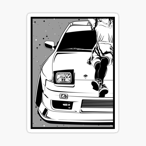"S13 GIRL" Sticker by ComicCars-Shop | Redbubble