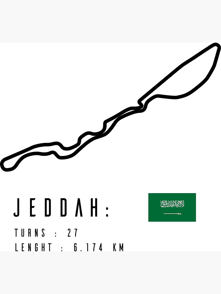 "JEDDAH - RACE TRACK" Poster by RaceTrack-F1 | Redbubble