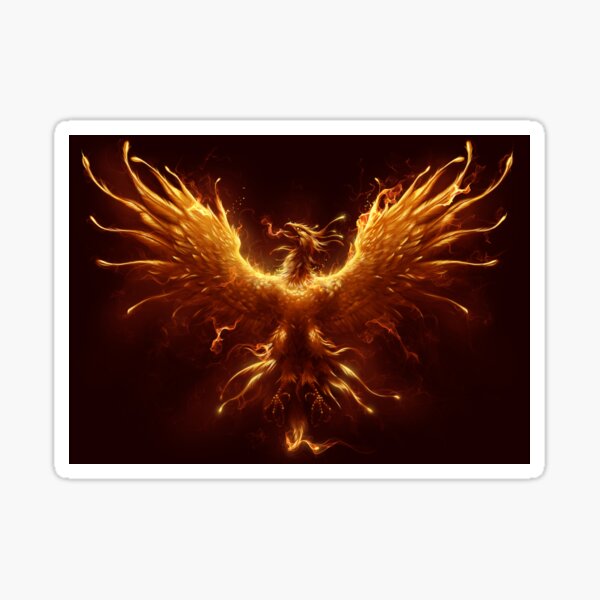 "Phoenix bird design" Sticker by fabiovinago | Redbubble
