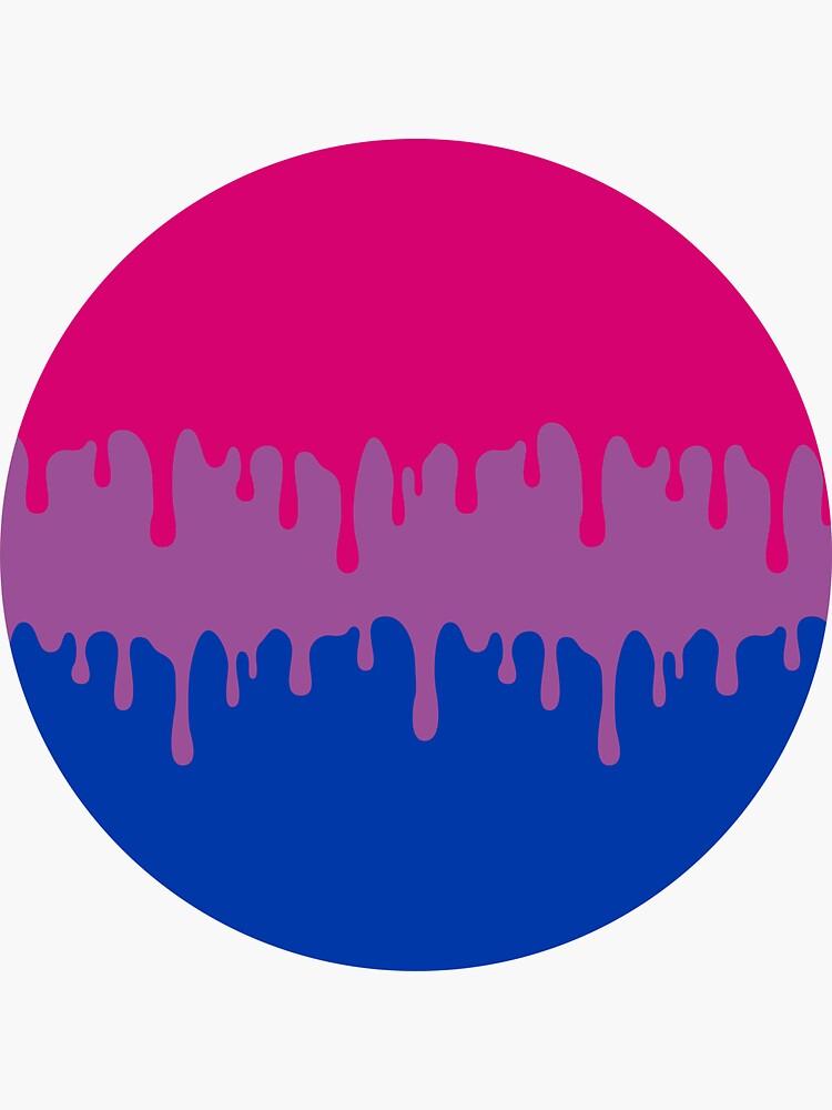 "Bisexual Bleeding Flag" Sticker by Pridish | Redbubble