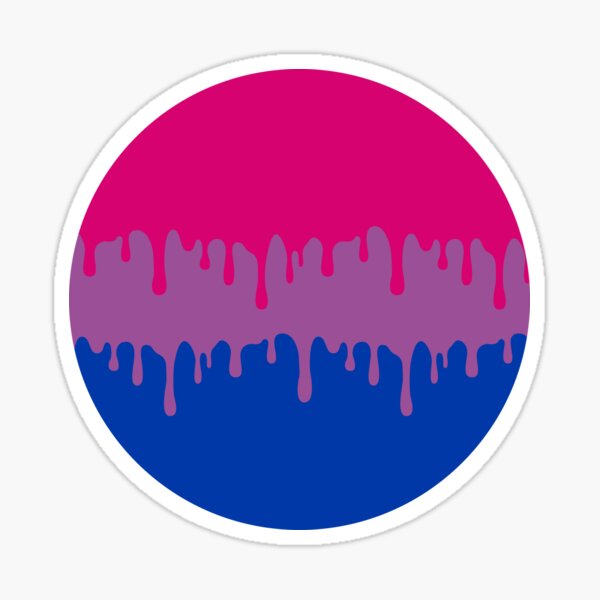 "Bisexual Bleeding Flag" Sticker by Pridish | Redbubble