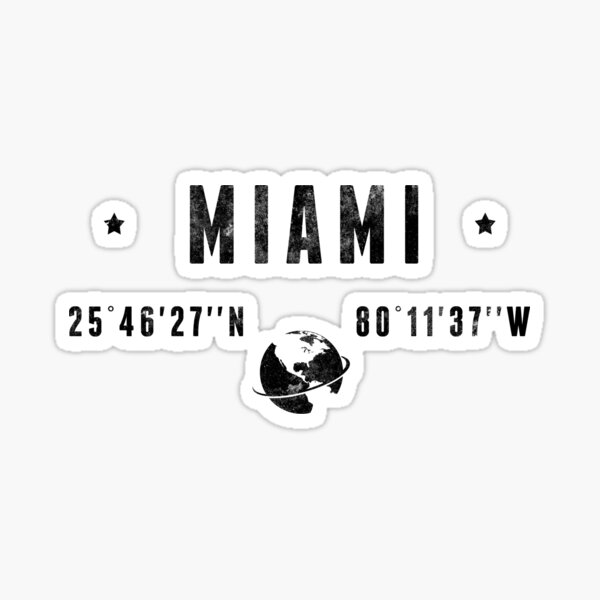 "Miami" Sticker for Sale by capricedefille | Redbubble