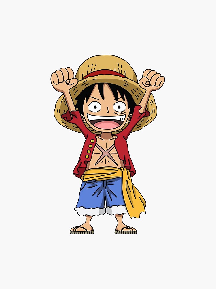 "Smiley Luffy !" Sticker by RealStrawHat | Redbubble