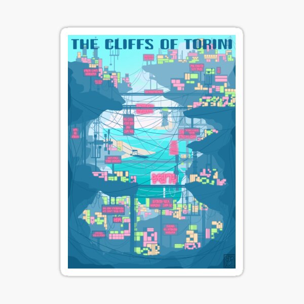 ""The Cliffs of Torini" Project Xero fan poster" Sticker by ...