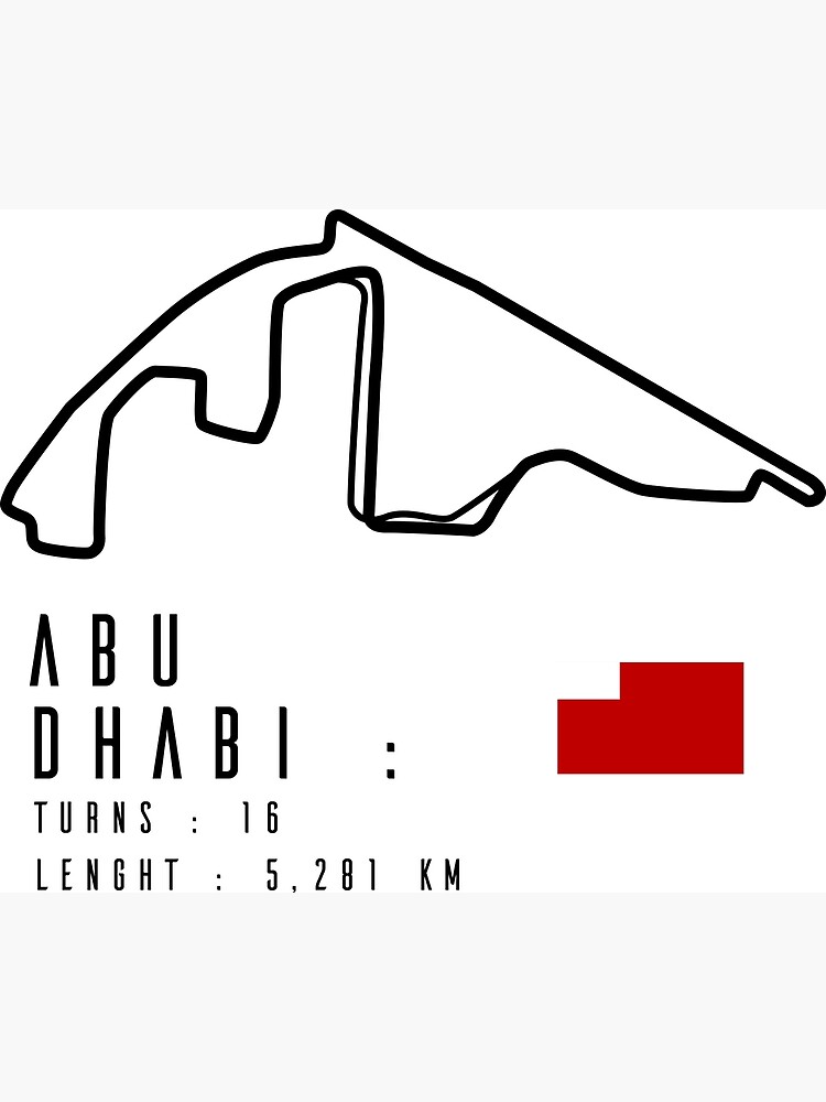 "Abu Dhabi - RACE TRACK" Poster by RaceTrack-F1 | Redbubble