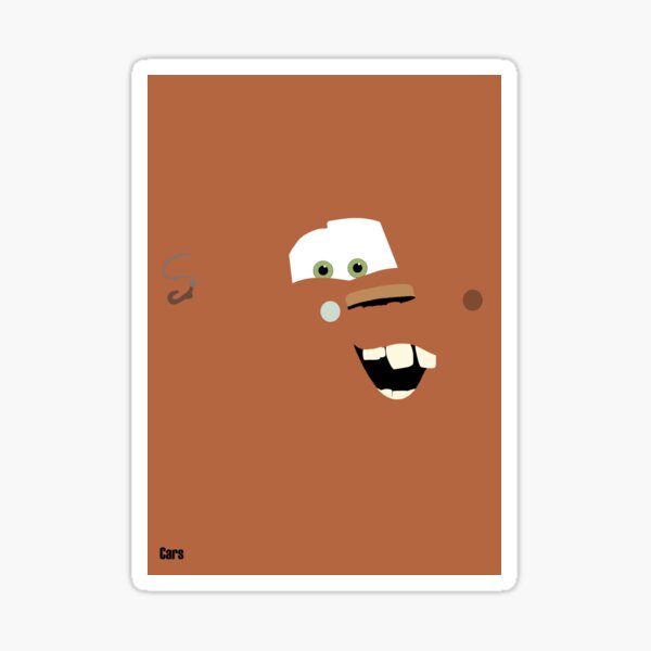 "Cars Mater Minimalist" Sticker for Sale by JamesWestley | Redbubble