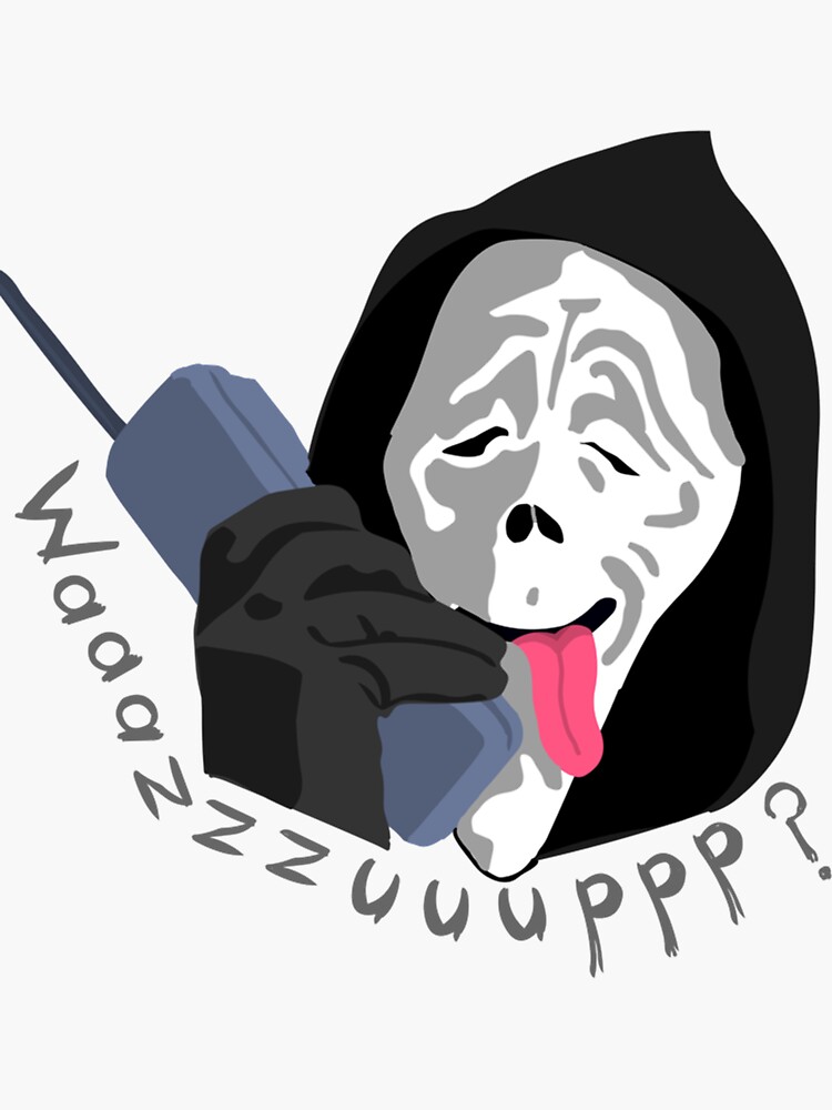 "Waazzuupp Classic ." Sticker by spiritaubrey1 | Redbubble