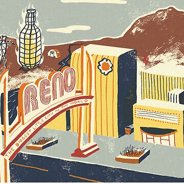 "Reno" Sticker for Sale by sambrewster | Redbubble