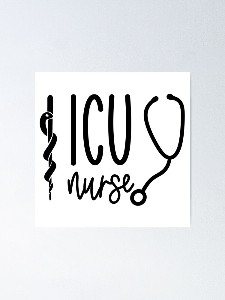 "ICU Nurse Icons" Poster by justinacele | Redbubble