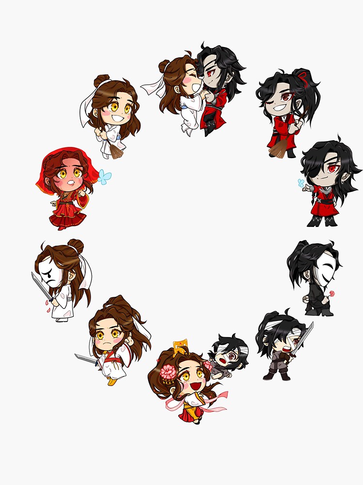 "Chibi Tgcf Collection" Sticker by EllaJudd | Redbubble