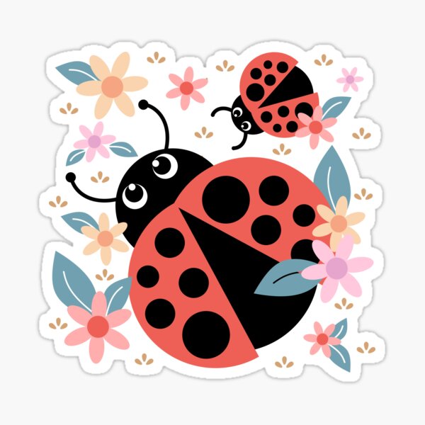 "Cute Ladybird" Sticker by FabricaByMethma | Redbubble