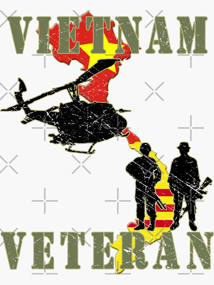 "Vietnam Veteran" Sticker for Sale by wykd-designs | Redbubble