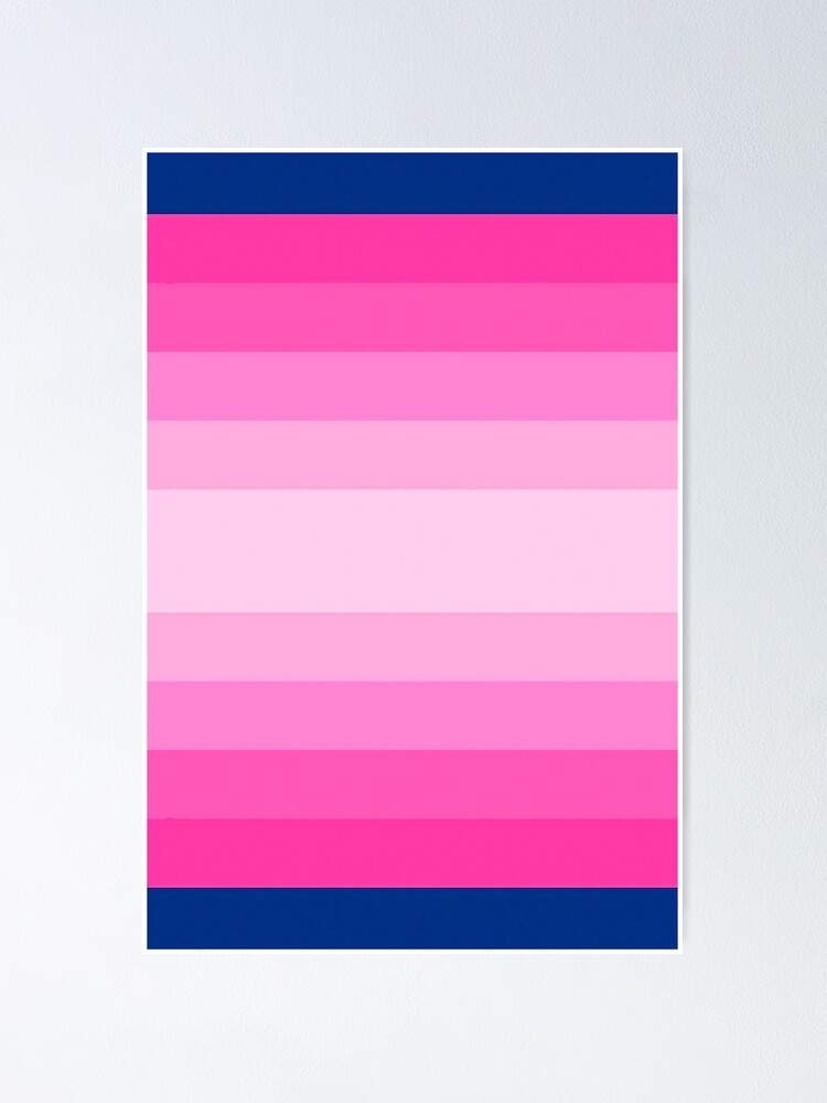 Póster «Transiciones de color rosa y azul Transisi y gradaciones de ...