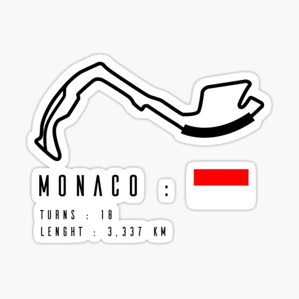 "Monaco - RACE TRACK" Sticker by RaceTrack-F1 | Redbubble