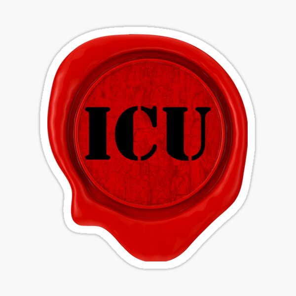 "ICU - Intensive Care" Sticker for Sale by charlielim-87 | Redbubble