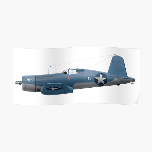"F4U-1 VMF-123 'Daphne-C' 1943" Poster by artbyedo | Redbubble