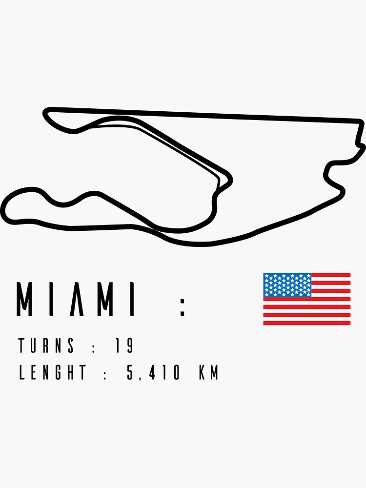 "Miami International Autodrome - RACE TRACK" Sticker for Sale by ...