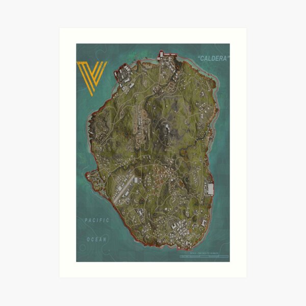 "Caldera Map - Verdansk Map" Art Print by slaykatart | Redbubble