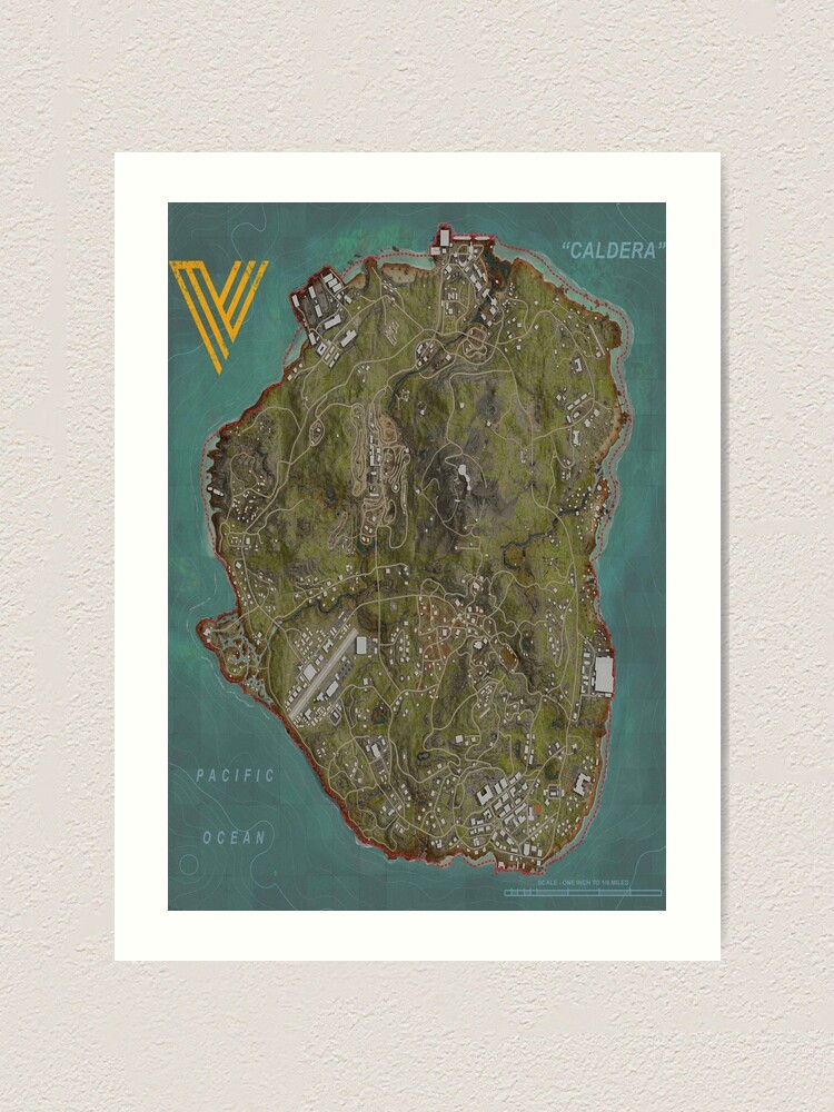 "Caldera Map - Verdansk Map" Art Print by slaykatart | Redbubble