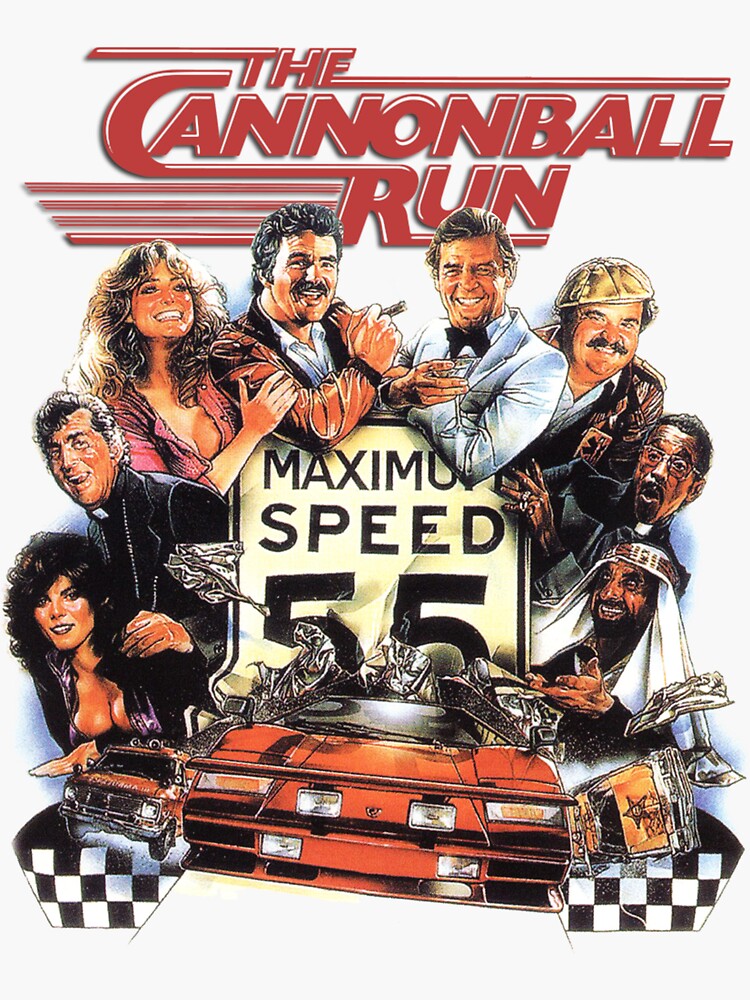"THE CANNONBALL RUN" Sticker by LeonamcCain | Redbubble
