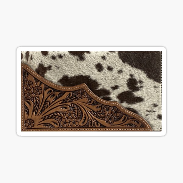"Cowhide and Tooled Leather " Sticker by danaburke86 | Redbubble
