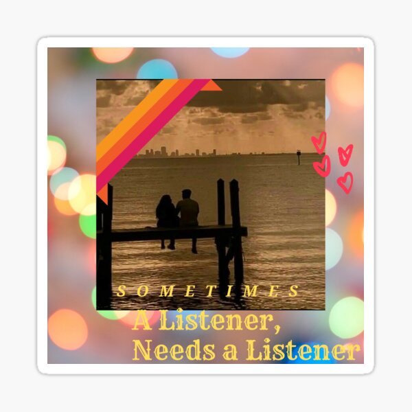 "Listener" Sticker by Sameeullah | Redbubble