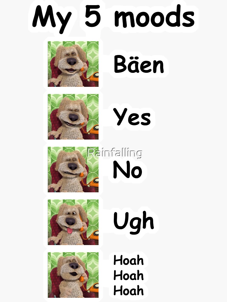 "Talking Ben Voice Lines" Sticker for Sale by Rainfalling | Redbubble