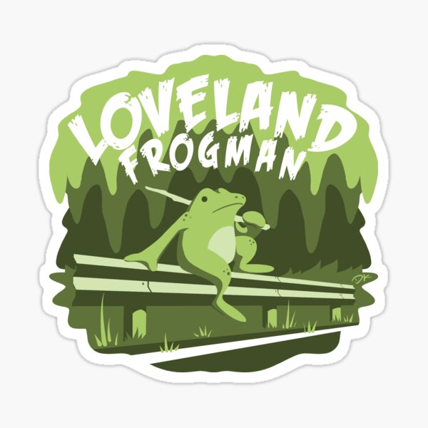 "Loveland Frogman Encounter" Sticker for Sale by dannerseyffer | Redbubble
