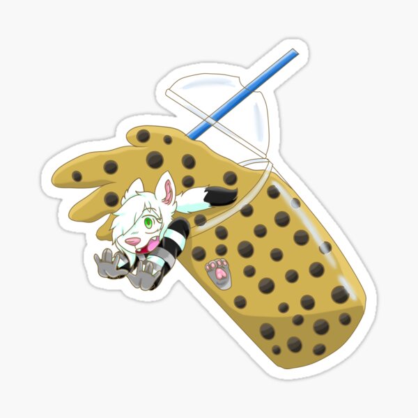 "Spilled Boba Tea Snowball" Sticker by masterglados | Redbubble