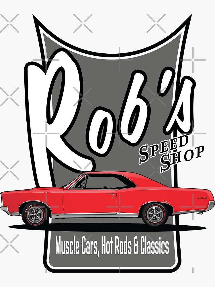 "Personalized Hot Rod Speed Shop design for Rob - Red Pontiac GTO ...