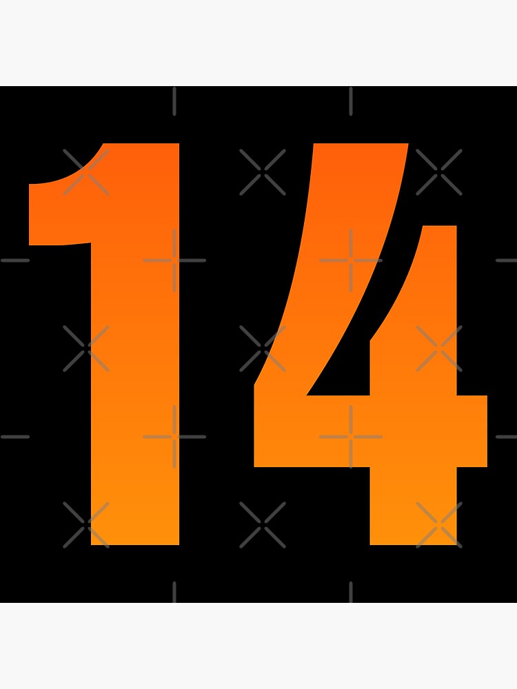 "Sports Team Number Fourteen 14" Poster for Sale by Nenicute | Redbubble