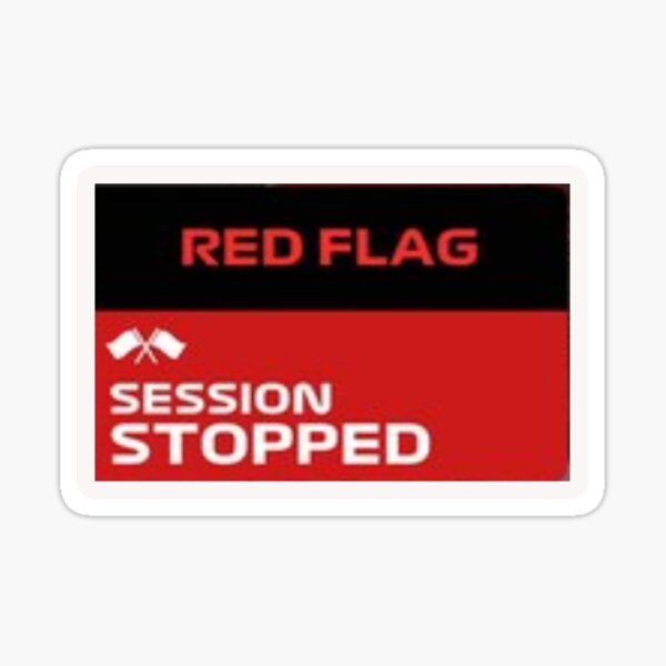 "f1 RED FLAG" Sticker by jsallave | Redbubble
