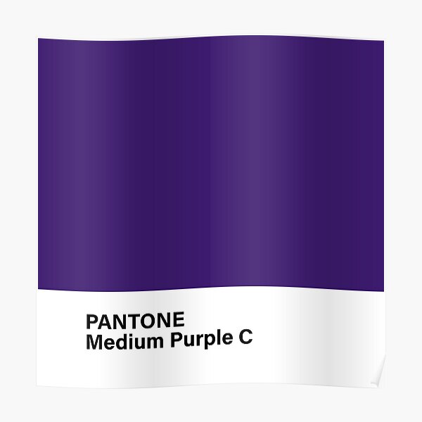 "PANTONE Medium Purple C" Poster for Sale by princessmi-com | Redbubble
