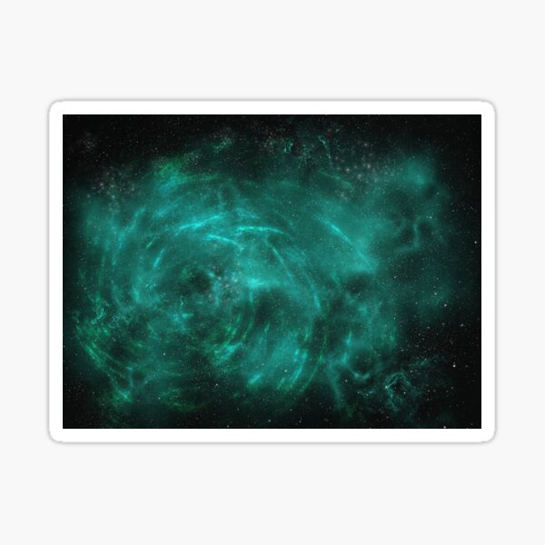 "Green Abstract Space " Sticker by SaraSparrowX | Redbubble