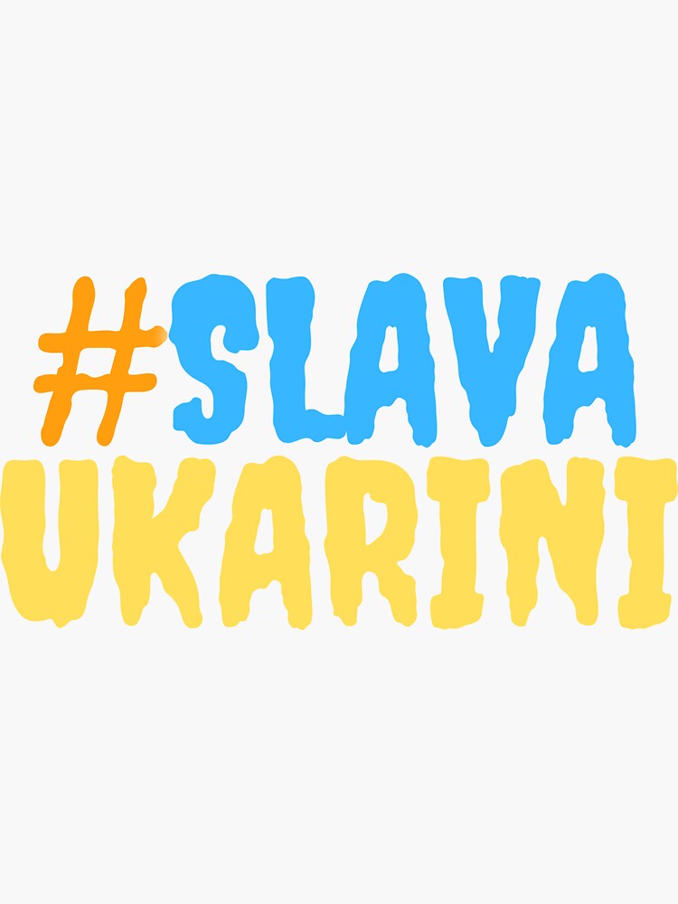 "Slava Ukraini" Sticker by cloudmerchantz | Redbubble