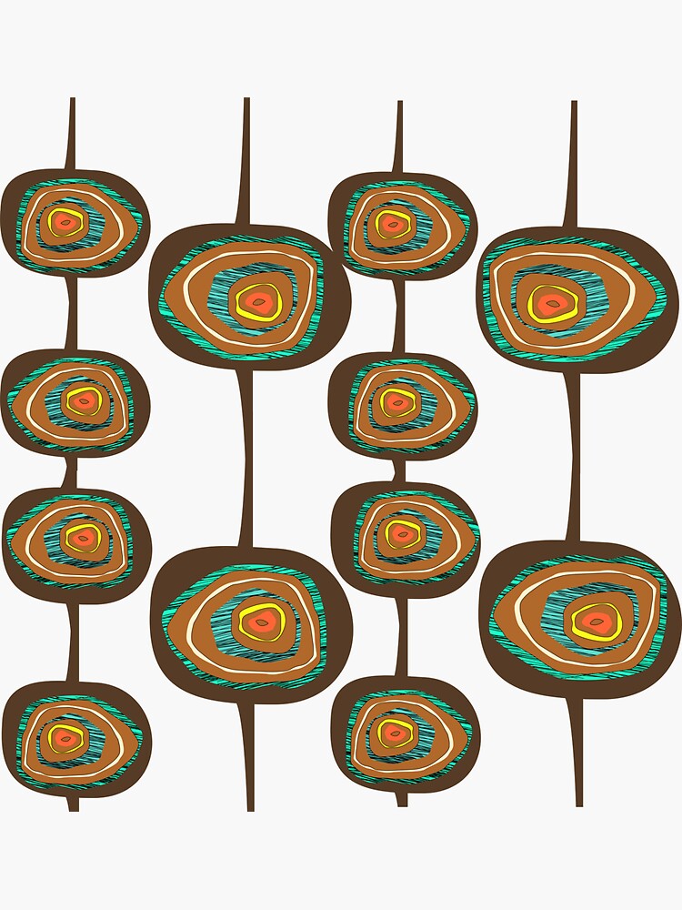 "Atomic Age Bubble Shaped Design" Sticker by LisWilliams | Redbubble