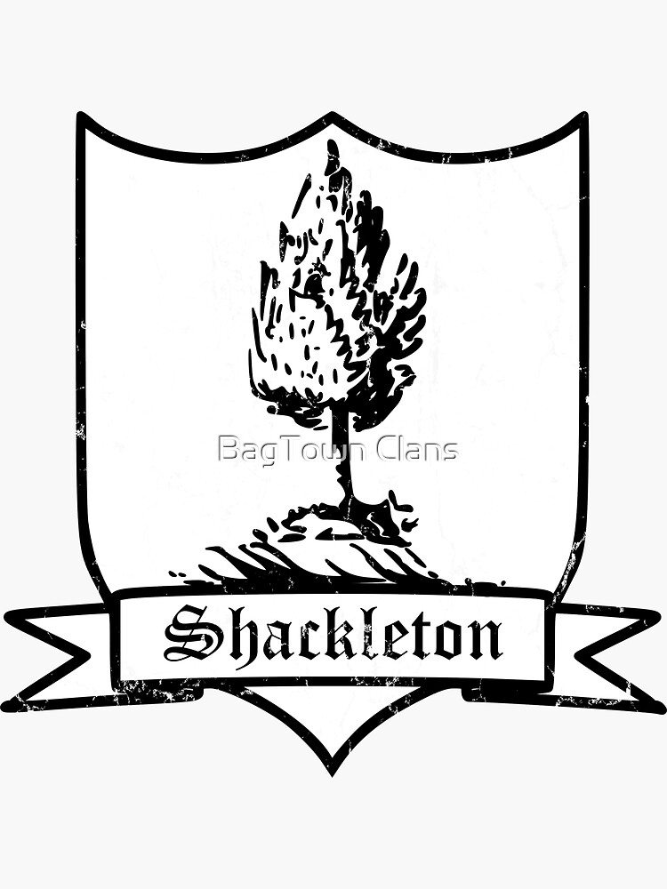 "Shackleton Surname Crest" Sticker by ljrigby | Redbubble